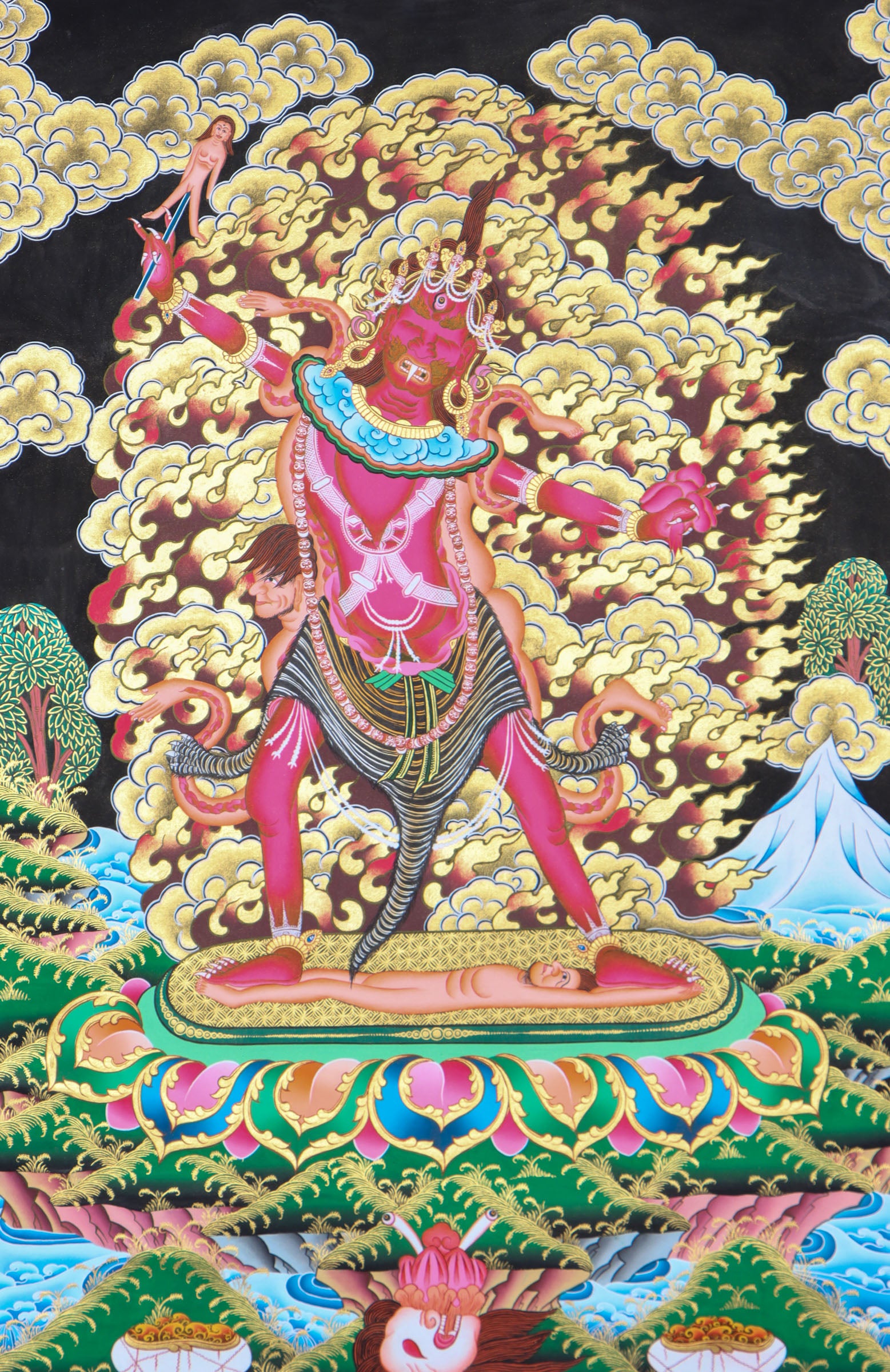 Ekajati Thangka Painting | Fierce Protector Deity – Lucky Thanka