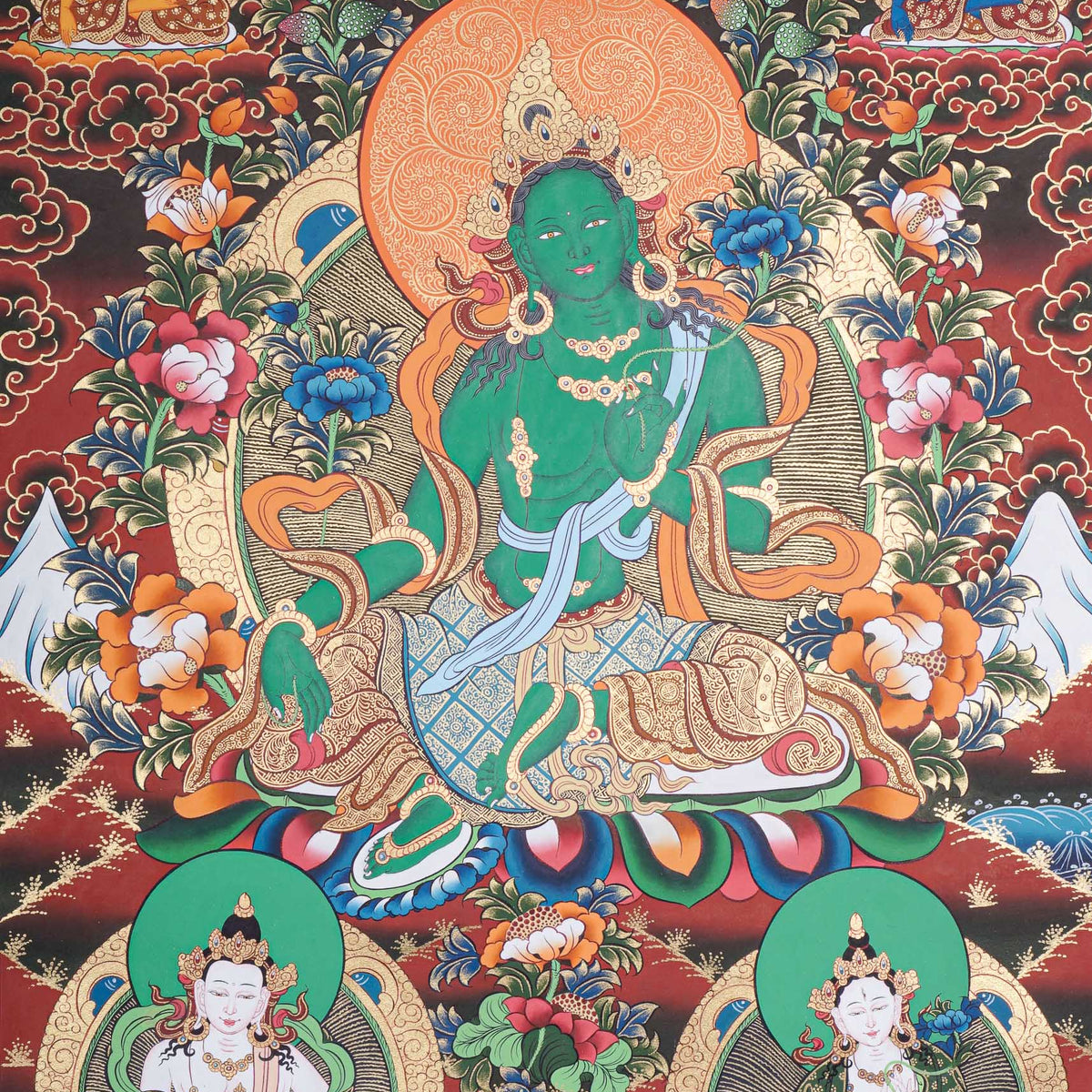 Green Tara Thangka | Lucky Thanka