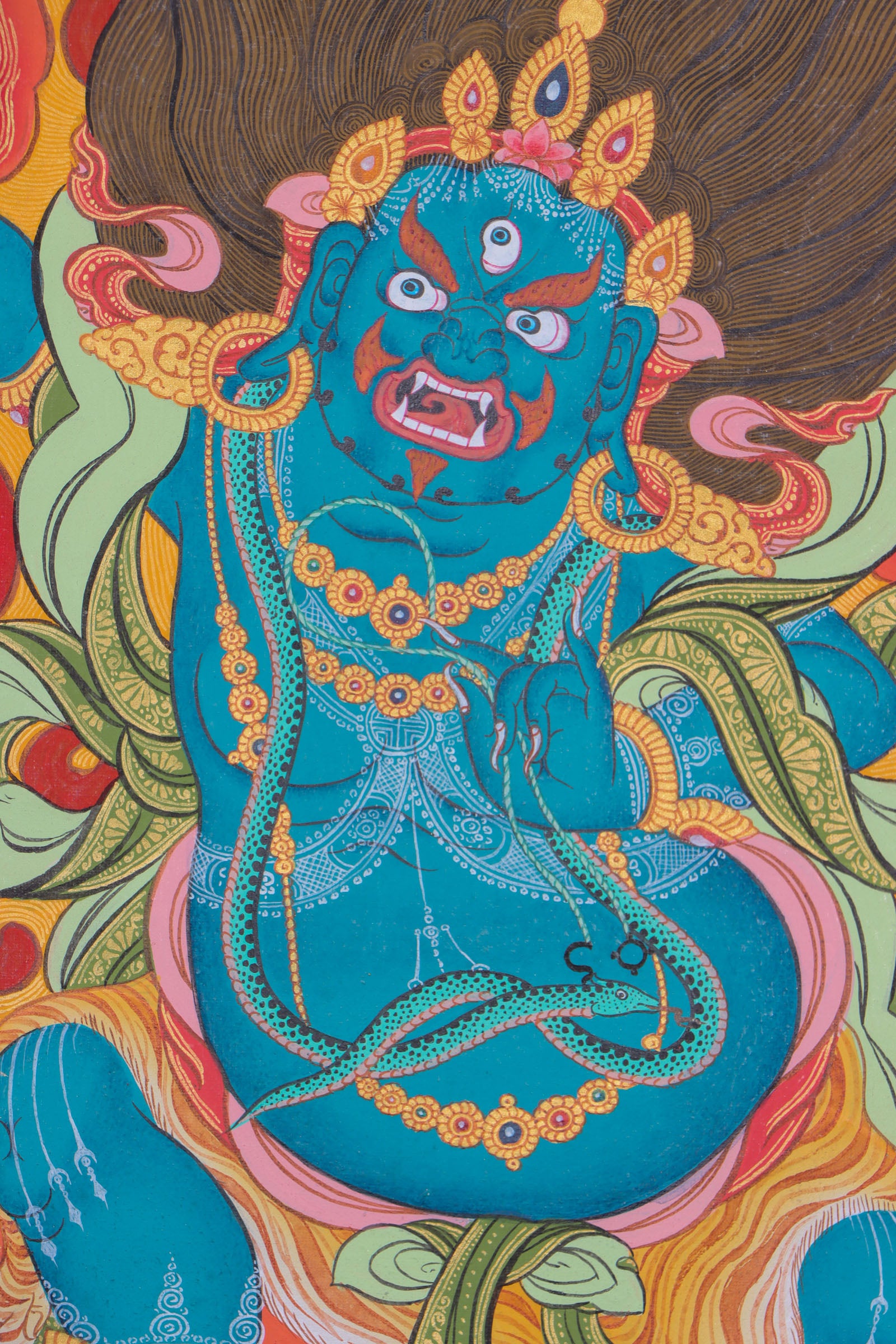 Vajrapani Thangka Painting | Wrathful Deity – Lucky Thanka
