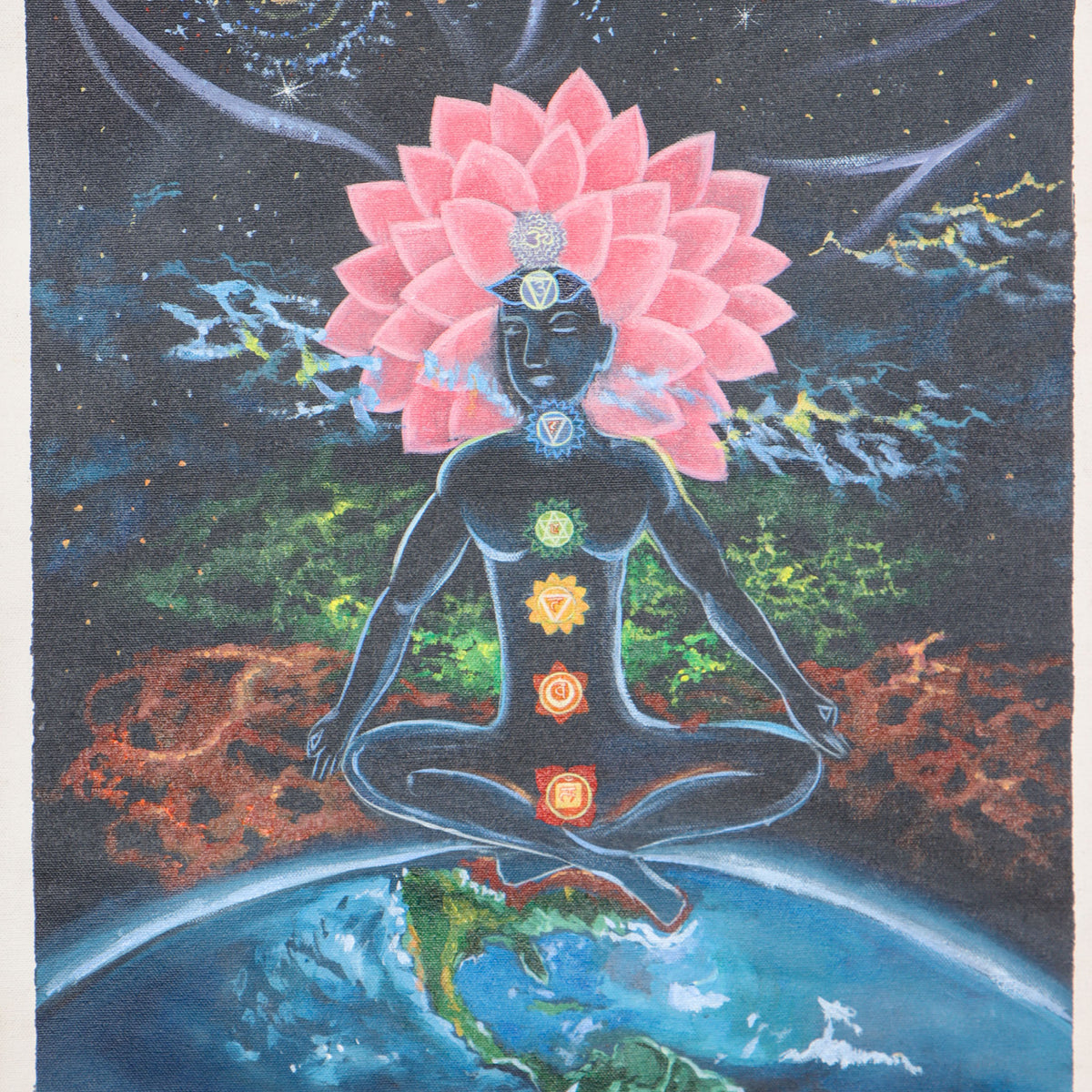 Oil Painting of Seven Chakras in Human Body| Shop Now – Lucky Thanka