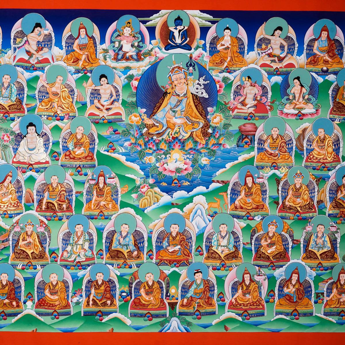 Shop Guru Rinpoche Handmade Thangka – Lucky Thanka