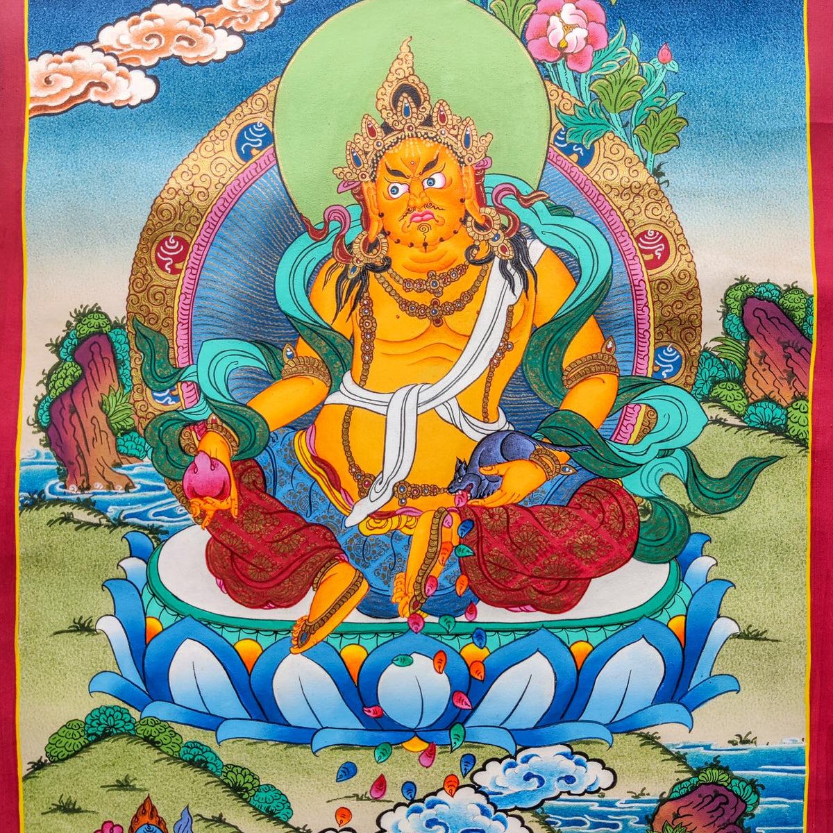 Zambala Deity Thangka Painting – Lucky Thanka