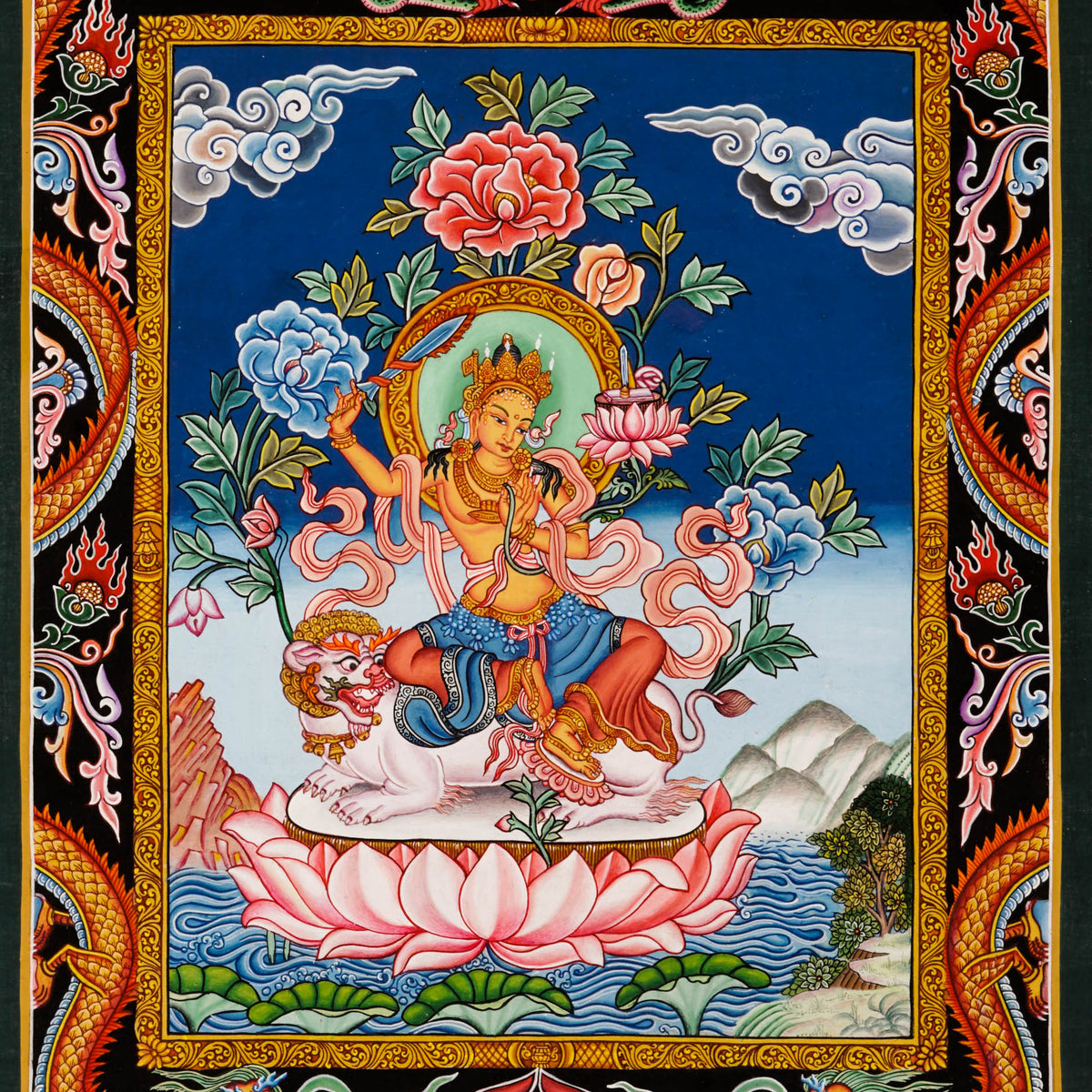 Purchase Manjushri Newari Thangka Online – Lucky Thanka