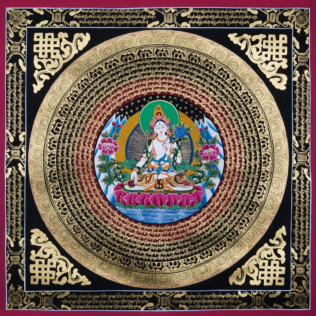 White Tara Mandala Thangka Online - Shop Now – Lucky Thanka